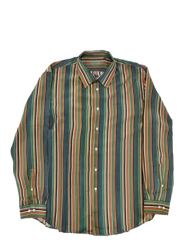 Corneliani Striped-pattern Shirt - Green