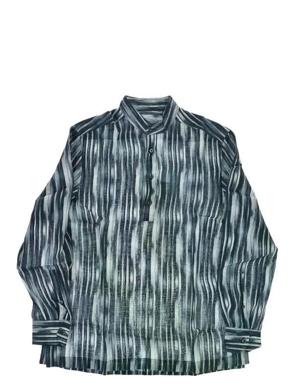 Corneliani Printed Buttoned Shirt - Blue