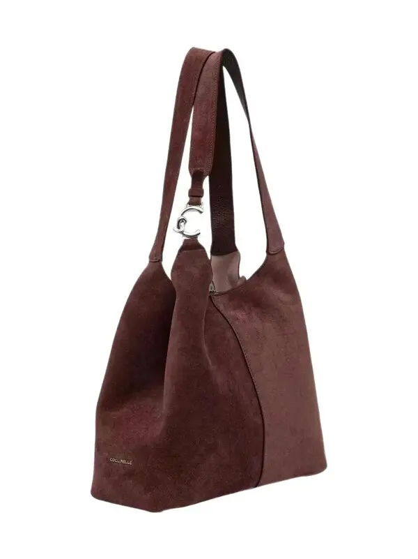 COCCINELLE Suede Logo-plaque Tote Bag - Red
