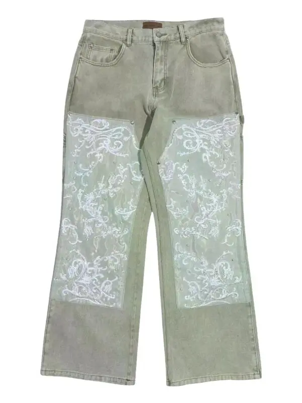 BIRTH OF ROYAL CHILD Belt-loops Jeans - Green