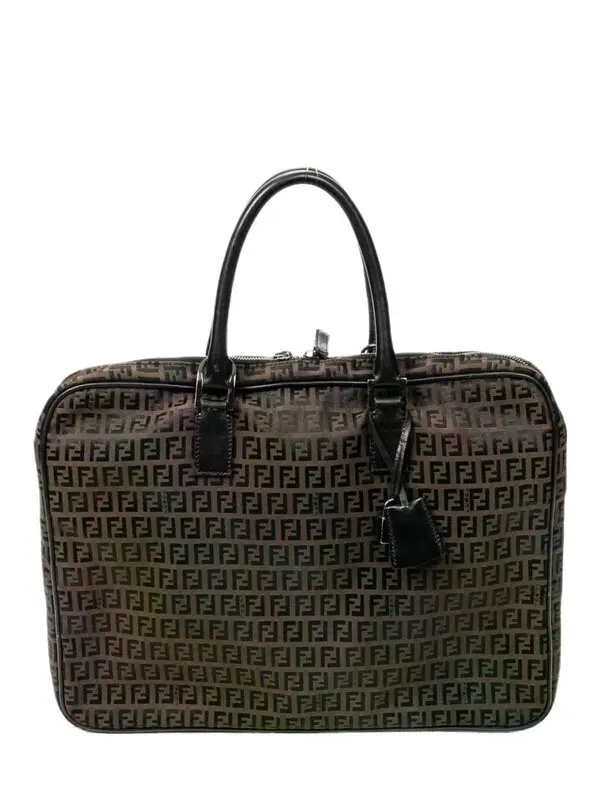 Fendi Zucca Print Laptop Bag - Brown