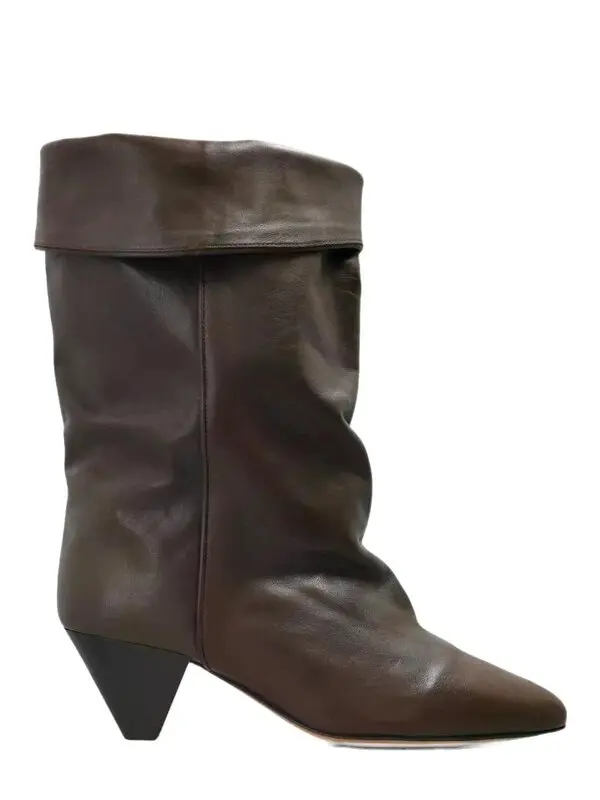 Isabel Marant Étoile Dalby Leather Ankle Boots - Brown