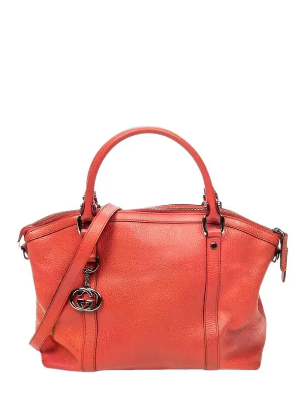 Gucci Gg Charm Tote Bag - Red