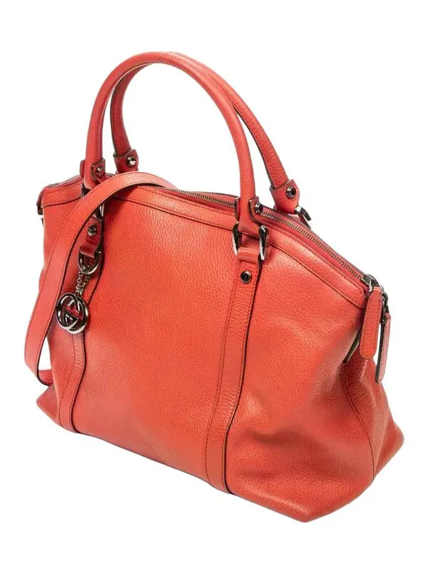 Gucci Gg Charm Tote Bag - Red