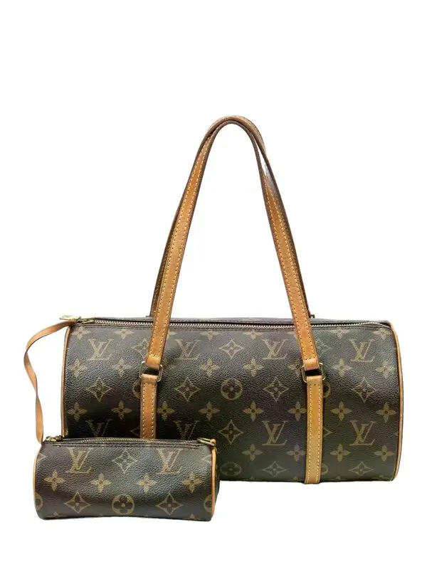 LOUIS VUITTON 1999 30 Papillon Monogram Barrel Bag - Brown