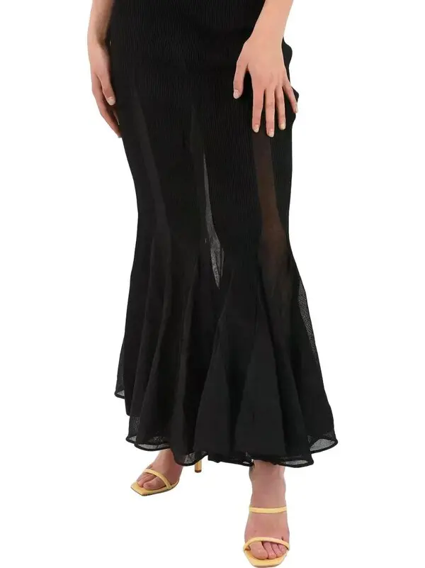 Philipp Plein Rhinestone-embellished Sheer-panel Maxi Dress - Black
