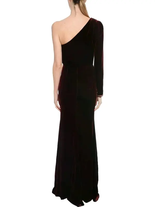 Philipp Plein Stud-embellished One-shoulder Maxi Dress - Red