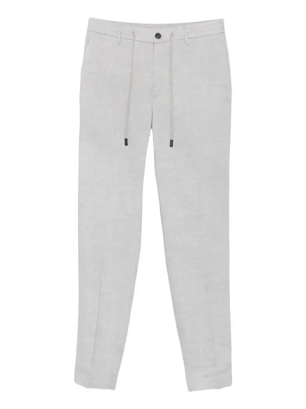 Peserico Tailored Trousers With Drawstring Waist - Grey