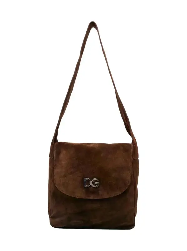 Dolce & Gabbana 2000s Dg Logo Shoulder Bag - Brown