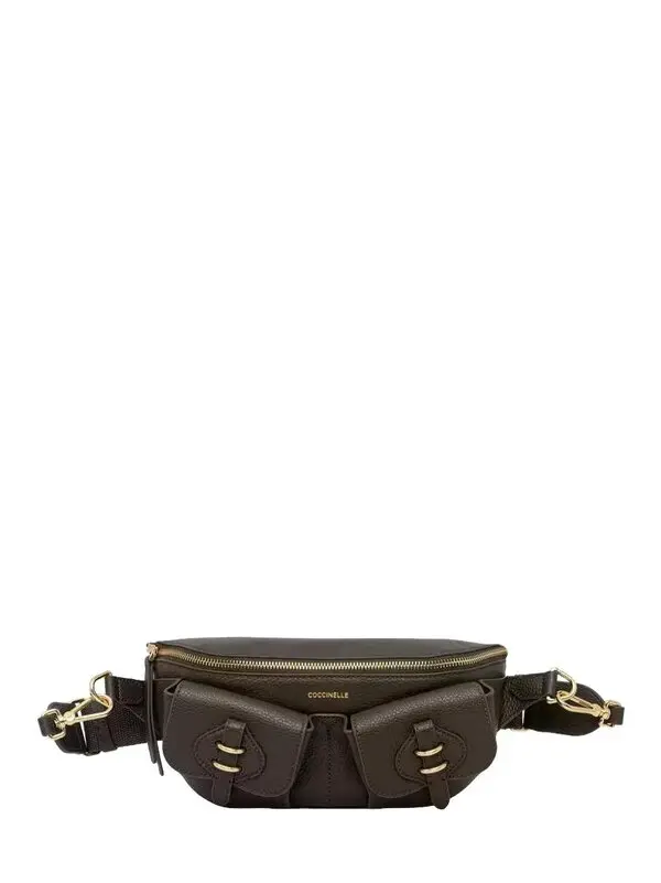 COCCINELLE Small Mavery Pocket Grained-leather Cross Body - Brown