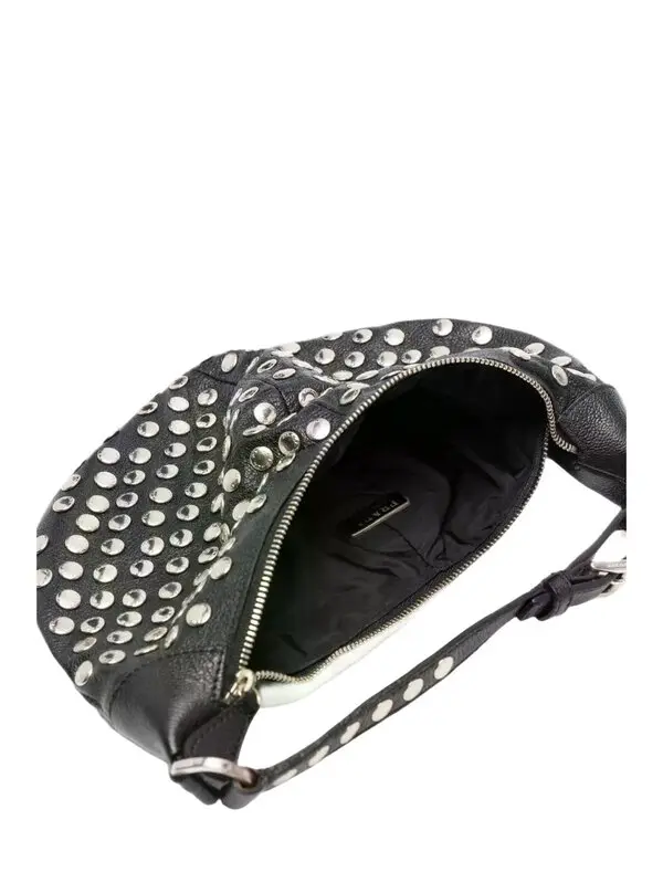 Prada 2000s Studded Leather Tote Bag - Black