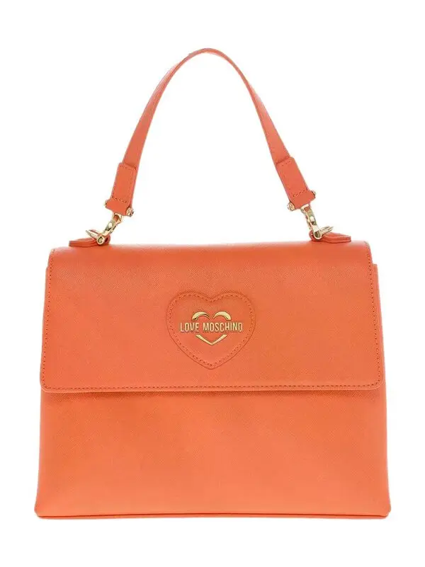 Moschino Logo-plaque Top-handle Bag - Orange