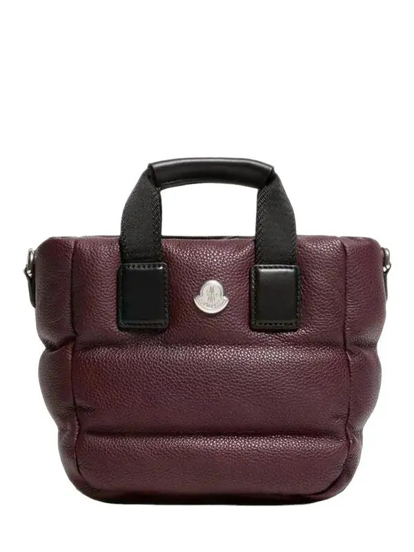 Moncler Micro Caradoc Quilted Leather Tote Bag - Red
