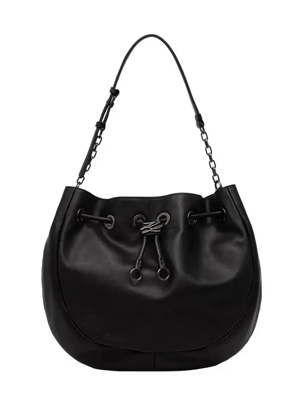 Karl Lagerfeld Logo-plaque Drawstring-fastening Tote Bag - Black