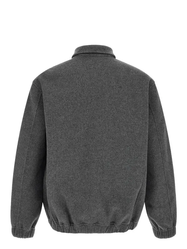 GIORGIO BRATO Zip-up Wool-blend Jacket - Grey