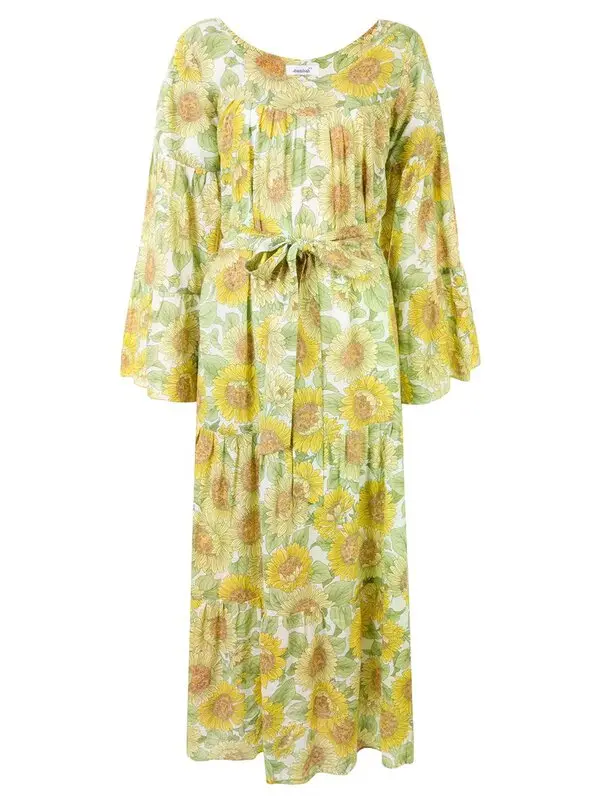 BAMBAH Sunflower Print Kaftan Dress - Multicolour