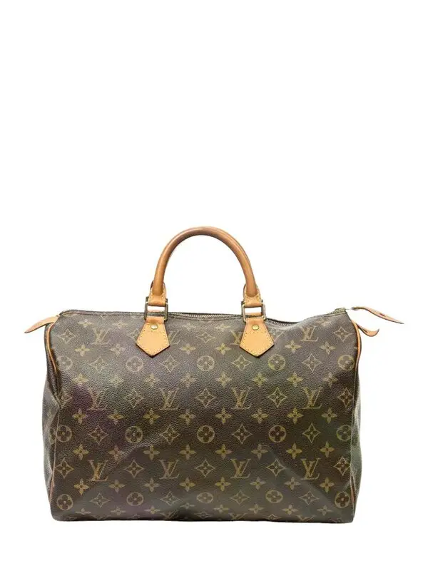 LOUIS VUITTON 35 Speedy Monogram-pattern Tote Bag - Brown