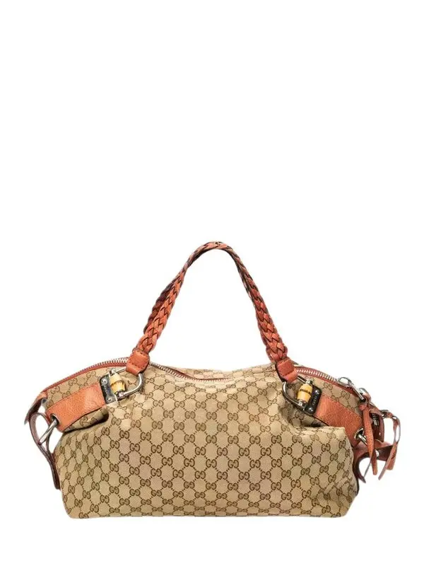 Gucci Bamboo Bar Boston Tote Bag - Neutrals