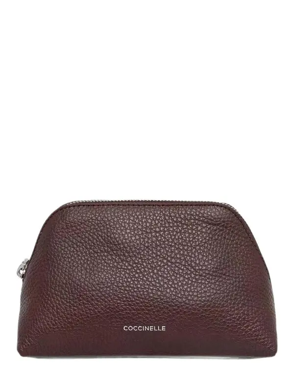 COCCINELLE Helga Leather Make-up Bag - Red