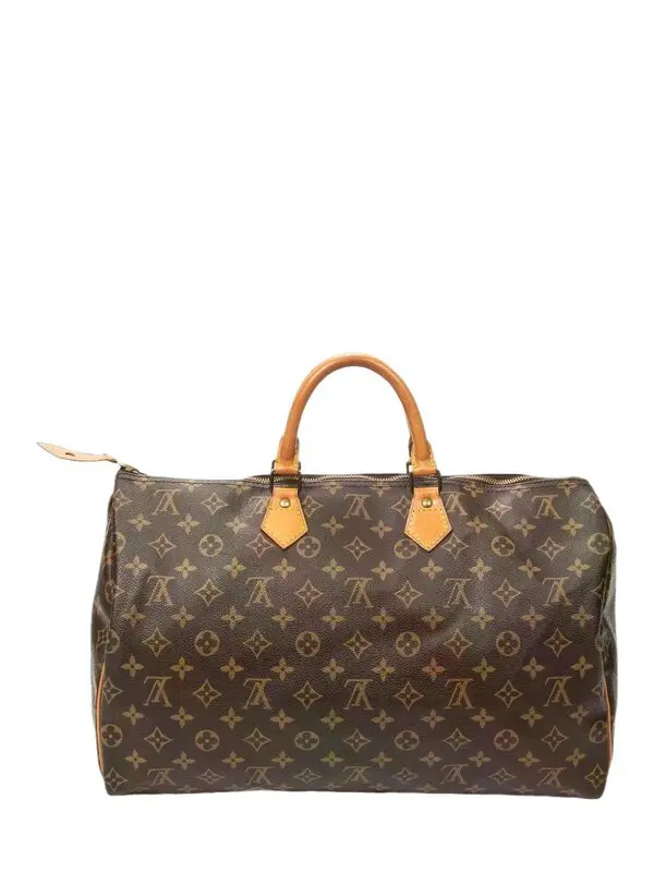 LOUIS VUITTON Monogram Speedy 40 Handbag - Brown