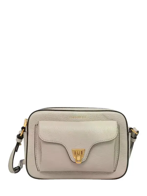 COCCINELLE Small Beat Grained Leather Shoulder Bag - Neutrals