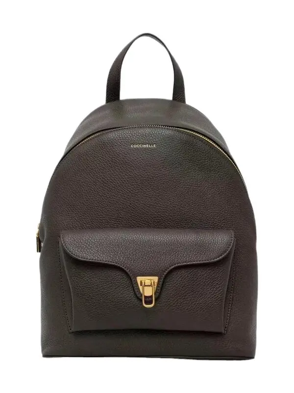 COCCINELLE Beat Generation Grained Leather Backpack - Brown