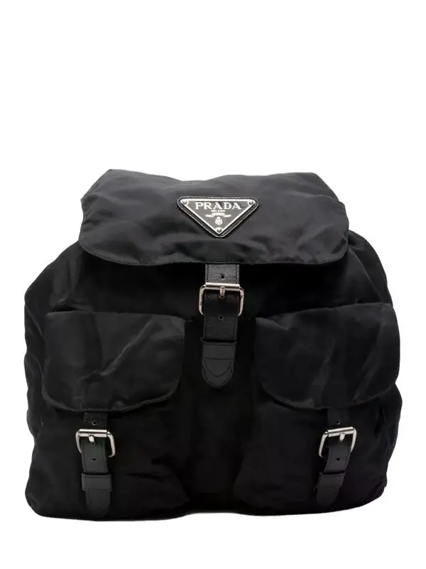 Prada 1990s Buckle-fastening Backpack - Black