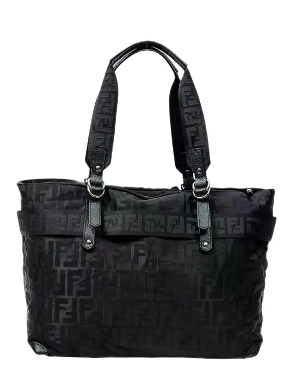 Fendi Zucca Belt Tote Bag - Black