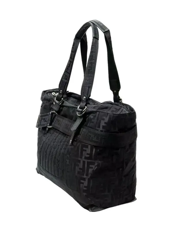 Fendi Zucca Belt Tote Bag - Black