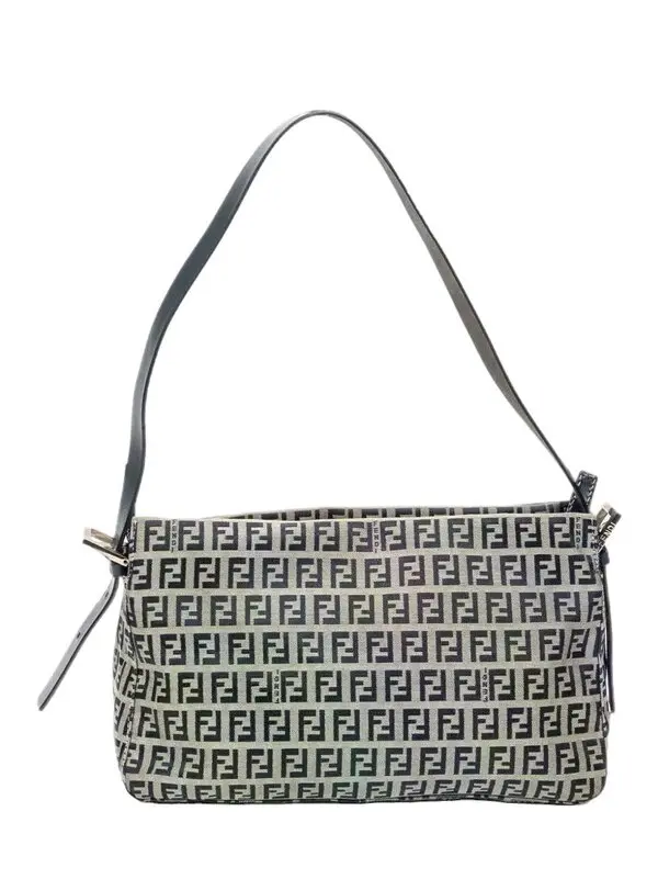 Fendi Ff Logo-plaque Shoulder Bag - Grey