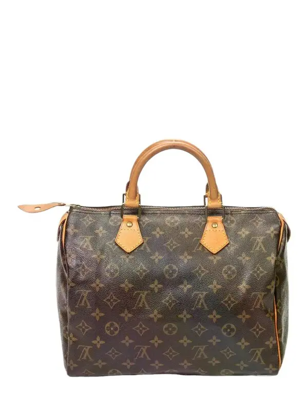 LOUIS VUITTON Speedy Monogram Tote Bag - Brown