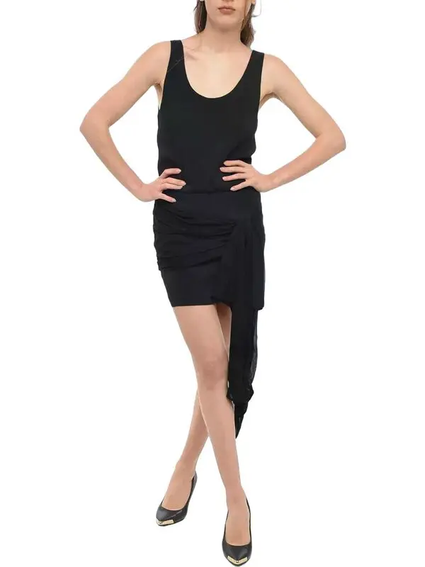 Philosophy Di Lorenzo Serafini Draped-detail Mini Dress - Black
