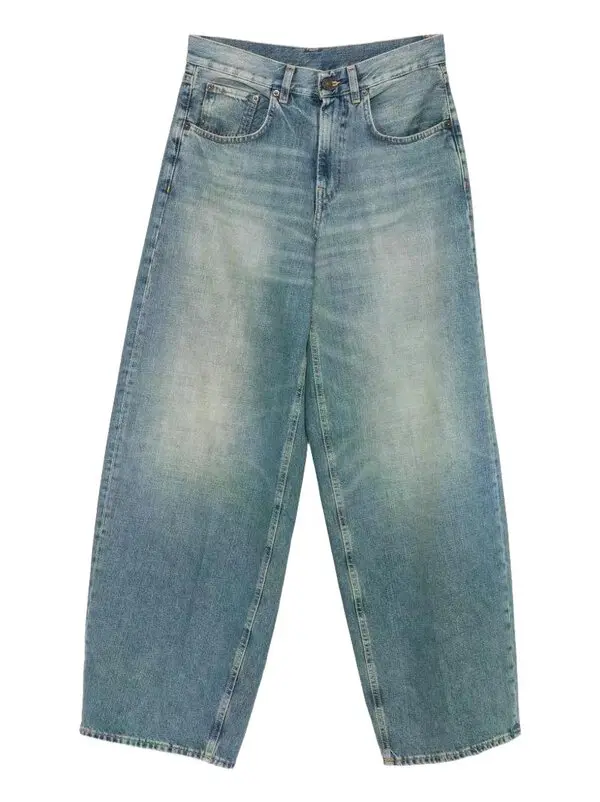 6397 Wide-leg Whiskers-effect Jeans - Blue
