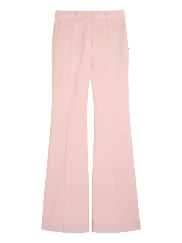 Sportmax Flared-leg Wool Trousers - Light Pink