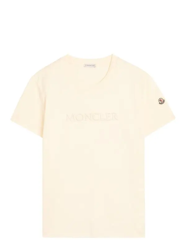 Moncler Logo-appliquéd Cotton T-shirt - White