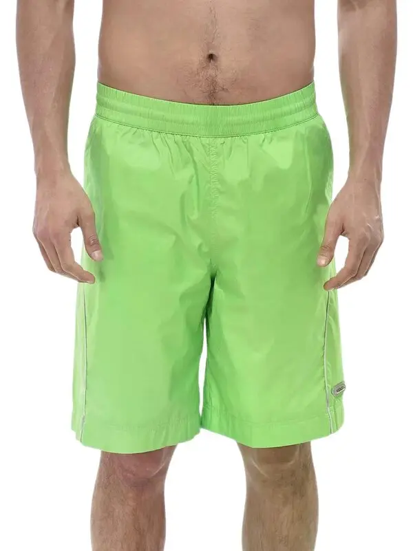 Givenchy Logo-patch Embroidered Swim Shorts - Green