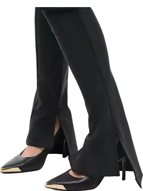 MUGLER Cut-out Flared Trousers - Black