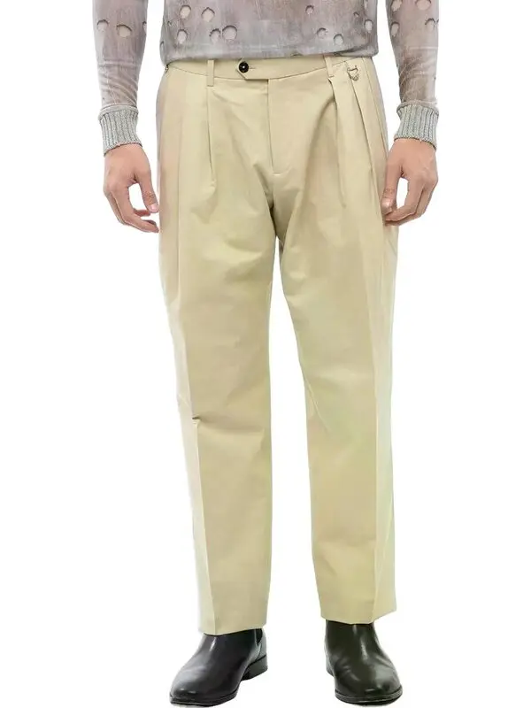 John Richmond Pleated-front Tailored Trousers - Neutrals
