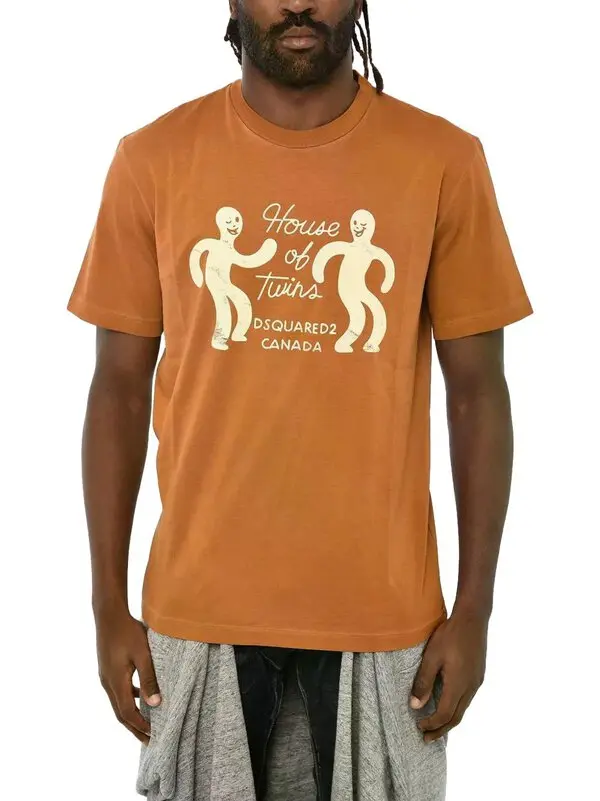 Dsquared2 Graphic-print T-shirt - Brown