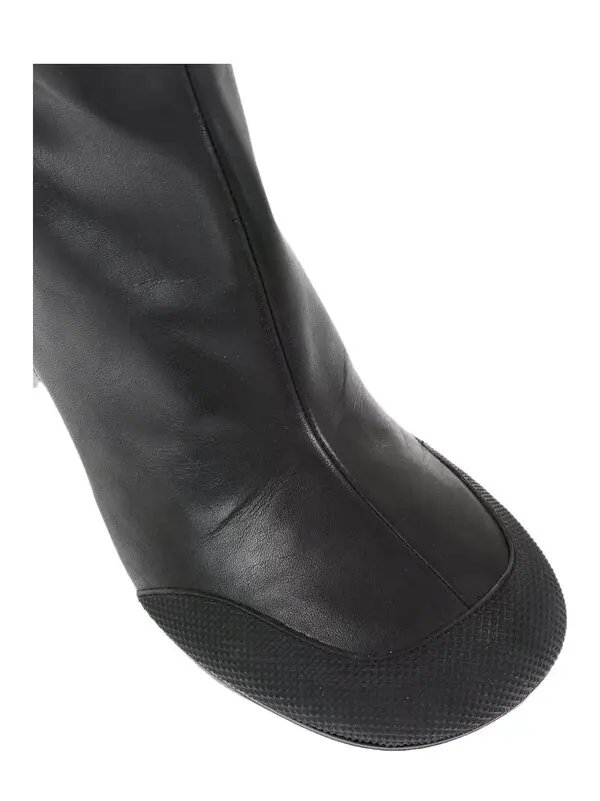 Random Identities Rope Handle Leather Boots - Black