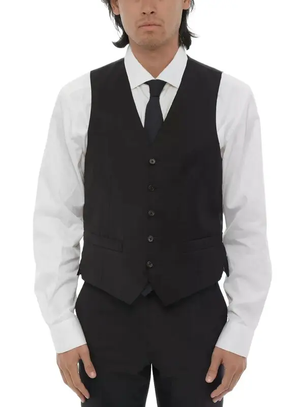 Corneliani Single-breasted Wool Waistcoat - Blue