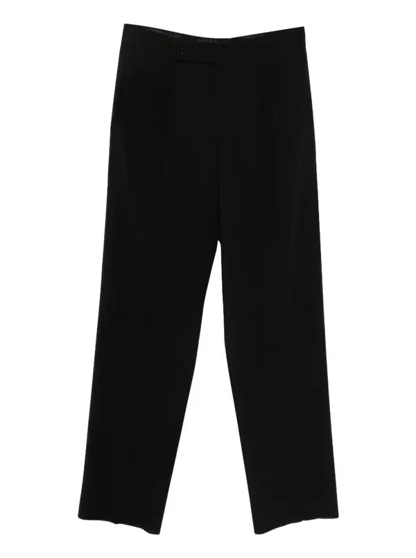 Giorgio Armani Pleated Wide-leg Trousers - Black