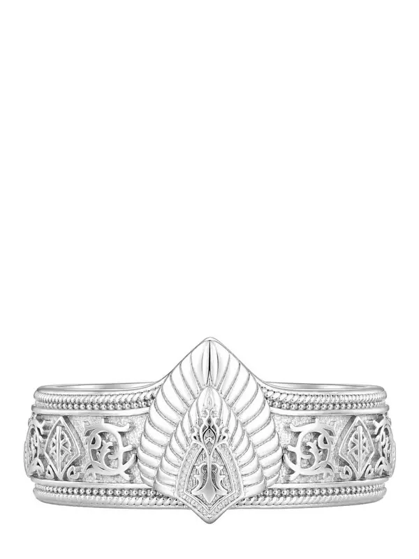 AZURA JEWELRY NEW YORK Crown Of Evenfall Band In White Gold Vermeil - Silver