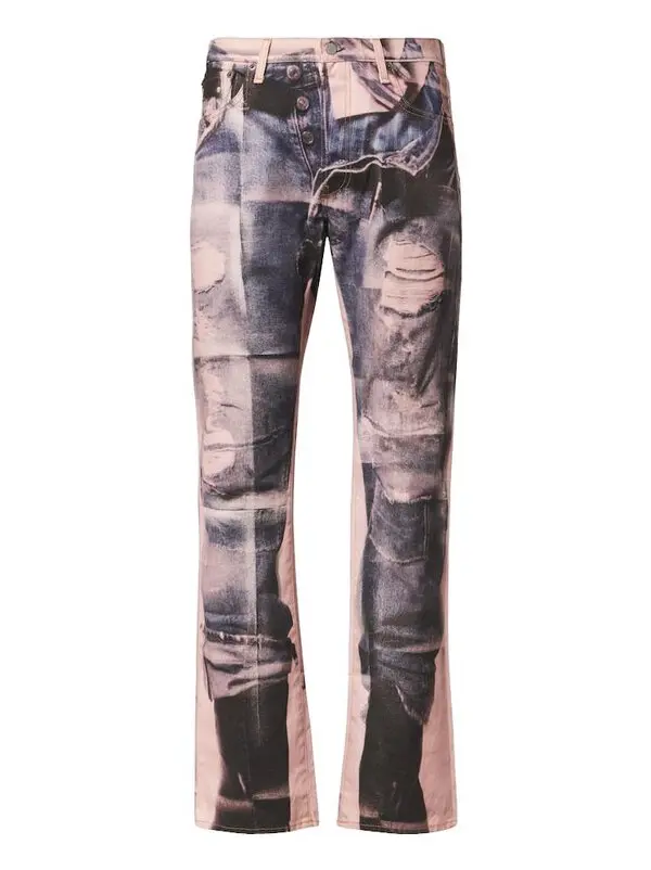 Acne Studios 1996 Trompe L'oil Straight Jeans - Multicoloured