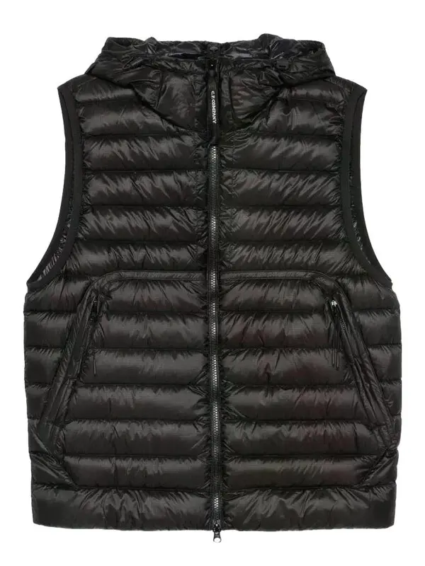 C.P. COMPANY Zip-pocket Quilted Gilet - Black