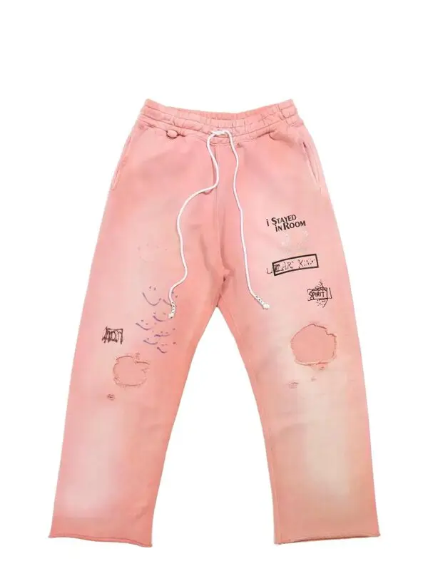 PALY Alta Cienega Distressed Track Pants - Pink