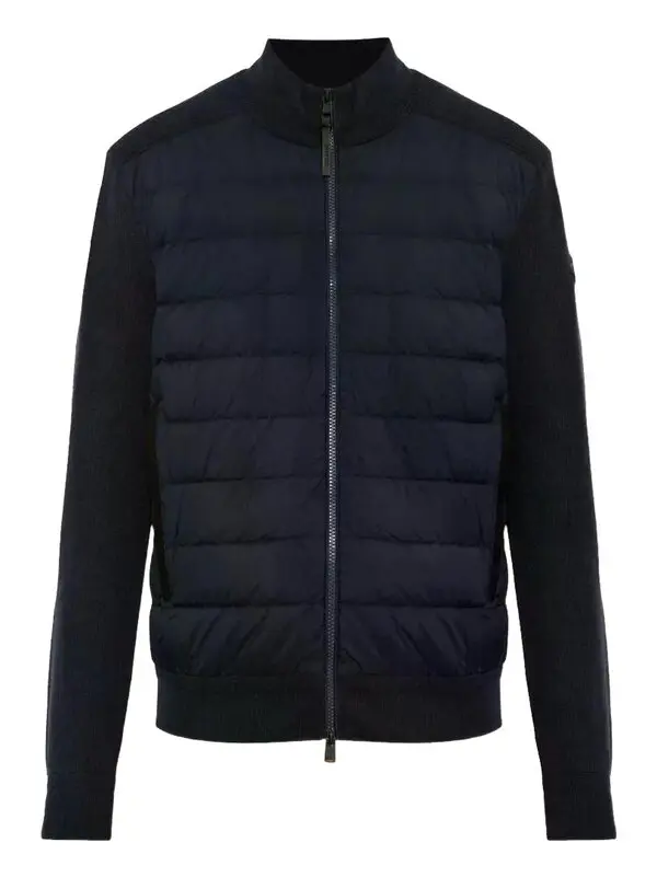Moncler Quilted Panelled Sweater - Blue