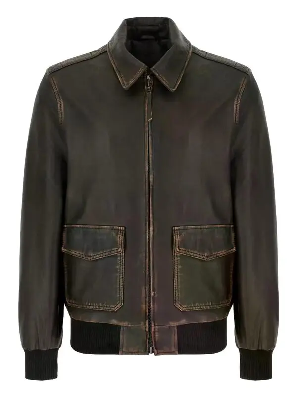 COLAMARINO Leather Jacket - Brown