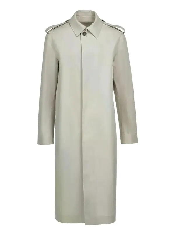 FERRAGAMO Cotton-blend Long Coat - Neutrals