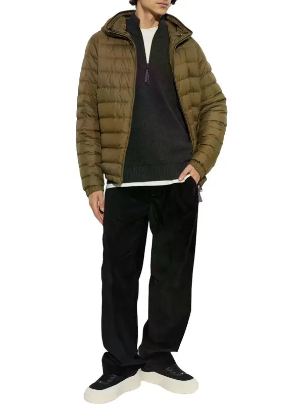 Moncler Half-zip Chest-pocket Sweater - Grey